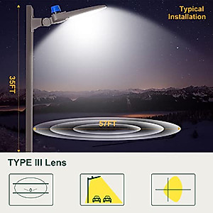 ACOHOOK 200W LED Parking Lot Light(28000Lm Eqv 800W HID/HPS) 5000K Adjustable Arm Mount with Photocell, ETL Listed, IP65 Waterproof Outdoor Area Lighting,Street Flood Lighting for Yard/Driveway- 2Pack