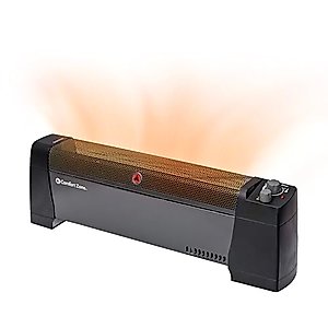 Comfort Zone Electric Baseboard Space Heater with Adjustable Thermostat, Dent-Proof Panels, Overheat Protection, Tip-Over Switch, & Stay-Cool Body, Ideal for Home, Bedroom, & Office, 1,500W, CZ600BK