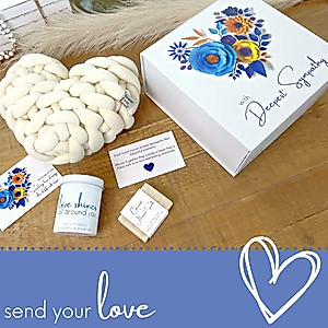 Sympathy Gift - Condolence Sympathy Gift Basket for Bereavement Grief Gifts Candle Pillow & Soap - Sorry for Your Loss Thinking of You Grieving Care Package Gift Box for Women Men Friend