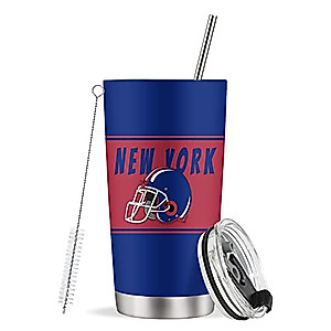 New York2 20 Oz Insulated Tumbler Coffee Mug Custom Name and Number Personalized Gift for Men Women Husband Fans