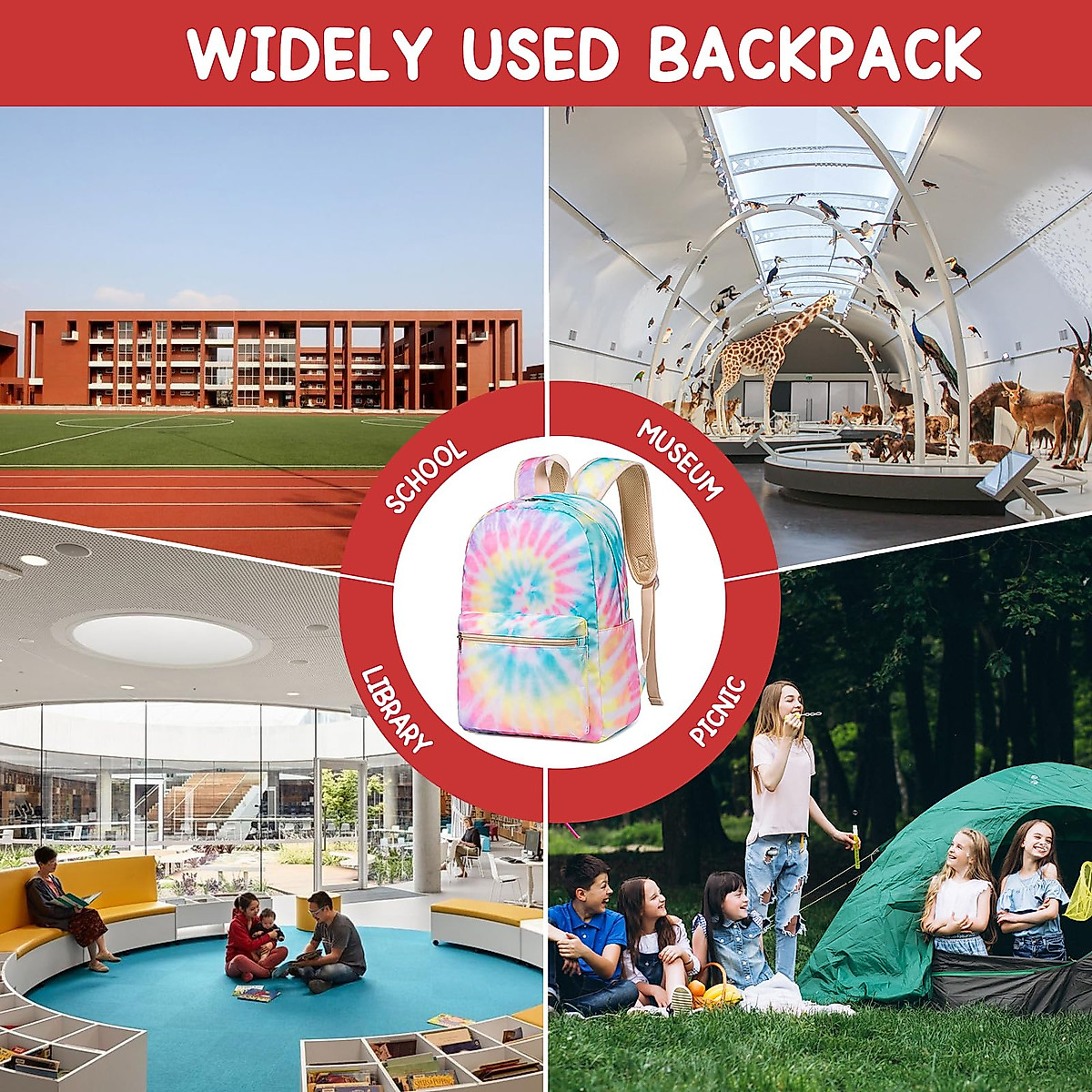 CAMTOP Preschool Backpack for Kids Girls Small Backpack Purse Kindergarten School Bookbags for Toddler Travel (Y0094 Pink Yellow Green)