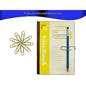 XIWUMOER 10 Pieces Pen Loop Holder,Self Adhesive Pen Holder,Stainless Steel Pen Holder,Pen Clips,Pencil Elastic Loop Designed for Notebooks,Journals,Calendars,Planners,Tablet Case for School, Office