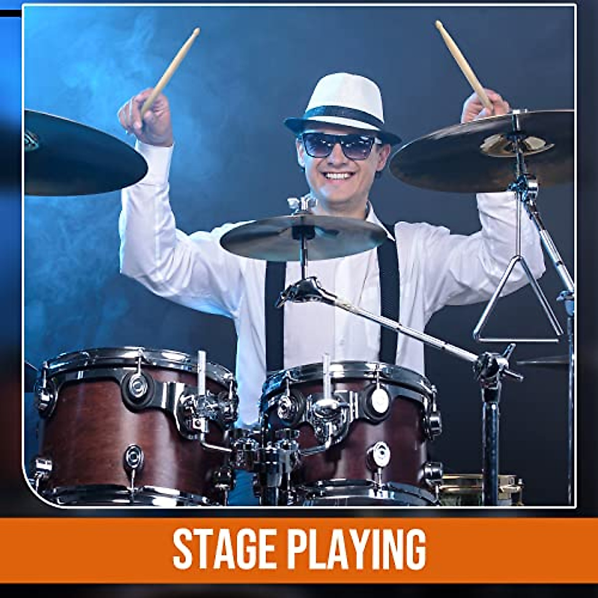 20 Pairs Drum Sticks Maple Drumsticks Oval Tip Drum Sticks Set Drum Accessories Wood Drumsticks for Adults Kids Drumming (5A)