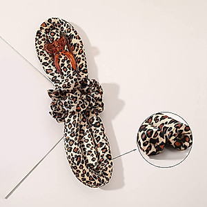 Heatless Hair Curlers For Long Hair, No Heat Silk Curls Headband You Can To Sleep In Overnight, Soft Foam Hair Rollers, Curling Ribbon and Flexible Rods for Natural Hair (Leopard)