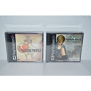 LOKI Premium Dual Double 2-4 Discs Video Game Protector Plastic Cases Display Sleeves Compatible with: Sony PlayStation 1 PS1 | Music Double 2-Discs Sets| 10 Pack