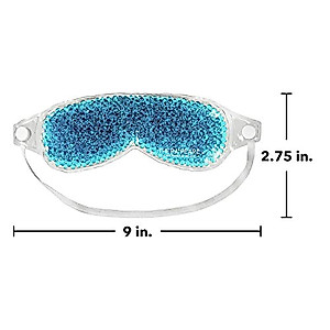 Eye Mask by TheraPearl, Ice Pack, Flexible Gel Beads for Hot Cold Therapy, for Puffy, Swollen Eyes & Relaxation, Non Toxic & Reusable