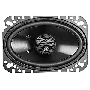 NVX® NSP46 4x6 Car Speakers, 300W Max, 100W RMS, 2-Way Coaxial w/Silk Dome Tweeters & Built-in X-Overs, Easy to Install in Cars/Trucks/Doors (Pair)