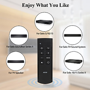 Upgraded Bluetooth Remote Control Compatible with Bose Solo 5 10 15 Series ii TV Sound System 732522-1110 418775 TV Soundbar System, for Bose Solo Series II TV Speaker Remote