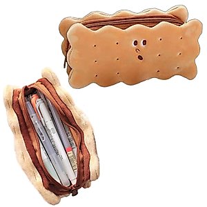 ACEIOT Cute Pencil Case for Kids, Cookies Pencil Bag, Large Capacity Pencil Pouch, Aesthetic Pencil Case Pouch, Preppy Pencil Case for School Students, Stationery Storage Bag