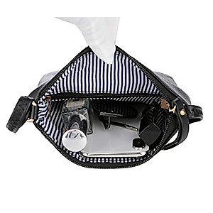 Moda West Casual Functional Multi Pocket Double Zipper Purse Crossbody Bags for Women (Cognac)