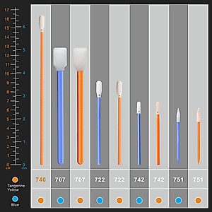 Wellgler's 6.42'' Gun Cleaning Swabs, Long swabs,Microfiber Foam swabs(200pcs)
