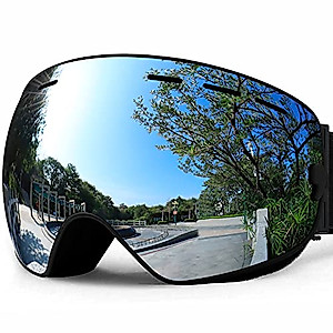 SPOSUNE Ski Goggles Over Glasses - Snow Goggle for Men Women Youth Snowboard Skiing - UV400 Anti-Fog Snowmobile Goggles