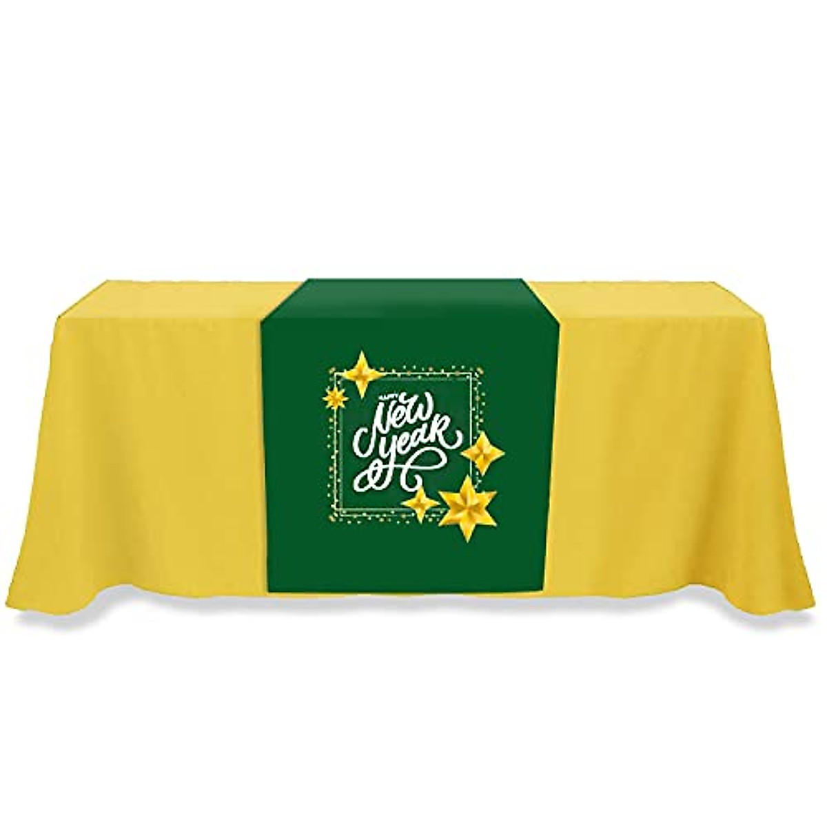 Custom Table Runner 36"x72"with Business Logo or Your Text Personalized Tablecloth Runners Customize with Logo for Birthday Wedding Anniversary Tradeshow Events
