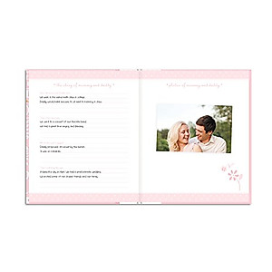 Lil Peach First 5 Years Dream Big Wordplay Baby Memory Book, Baby Keepsake Journal, Gift For New And Expecting Parents, 46 Fill In Pages, Pink