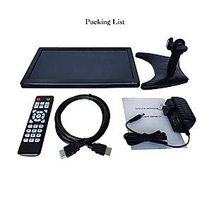 iChawk 11.6" 12" inch LCD Monitor 1920x1080p 16:9 Fullview IPS LCD Widescreen HDMI-in VGA Built-in Speaker Remote Control PC Monitor Display, for PS3, USB Port U-Disk Video Player W116PN-533