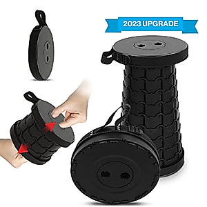 AVAMA Collapsible Seat Stool, Portable & Folding Stool for Adults (Black)