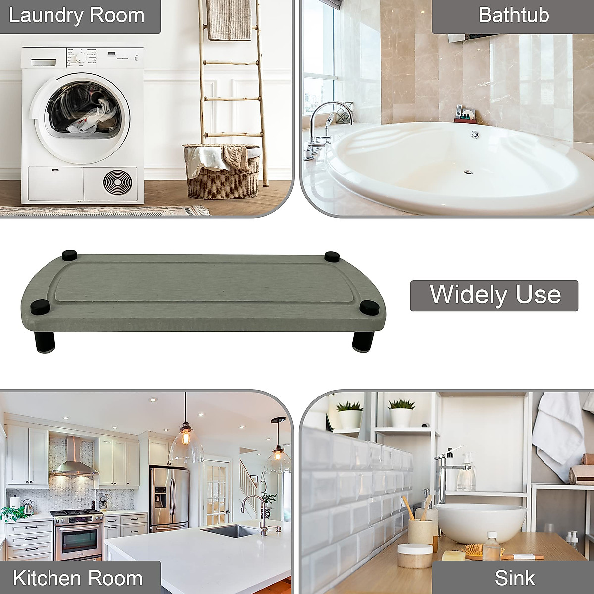 2 Pack - Kitchen Sink Organizer - Diatomaceous Earth Instant Dry Sink Organizer – Luxurious Sink Caddy Set for Bathroom and Kitchen – Stylish and Minimalist Soap and Sponge Caddy – Grey