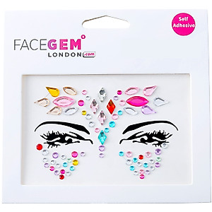 32 PCS Face Gems (RANDOM DESIGNS) Self- Adhesive Glitter Jewel Tattoo Sticker Festival Gems Rave Party Body Make Up C2ZAKMIX-A