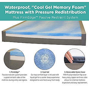 Marathon by NAMC Advanced Care 80" X 38" X 6" Hospital Bed Memory Foam Mattress