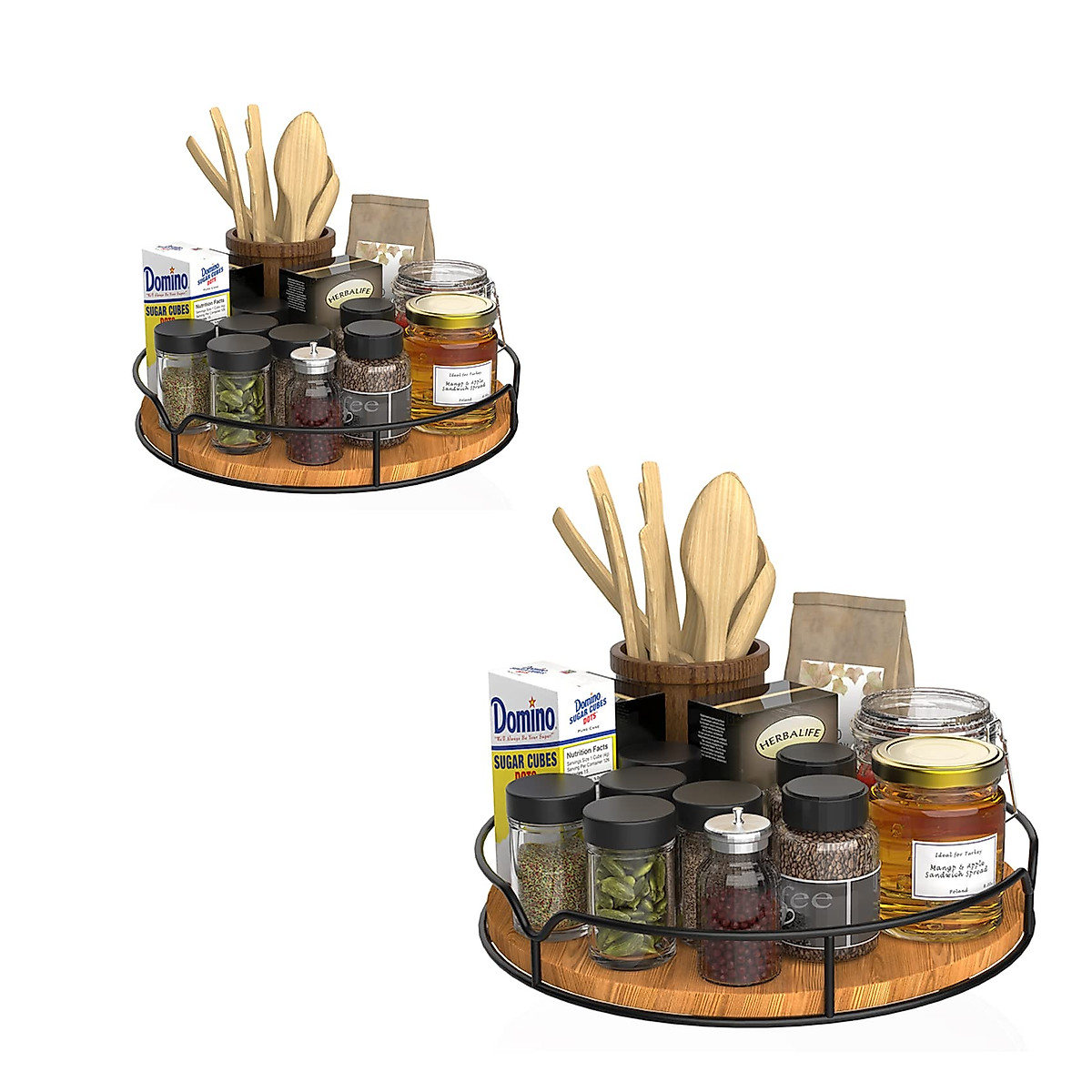 10" & 12" Lazy Susan Organizer - Carbonized Black