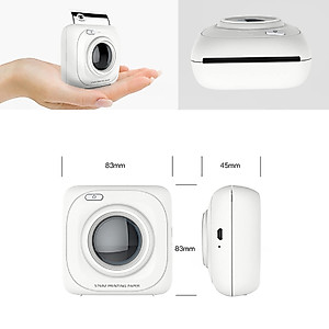 BISOFICE PAPERANG Pocket Printer BT Wireless Thermal Printer Portable Mobile Printer 200dpi for Photo Picture Receipt Memo Note Label Sticker Compatible with Android iOS Windows Mac