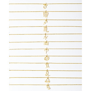 PAVOI 14K Yellow Gold Plated CZ Astrology Necklace Astrology Necklace | Astrology Gifts For Women | Zodiac Necklaces | Pisces Necklace