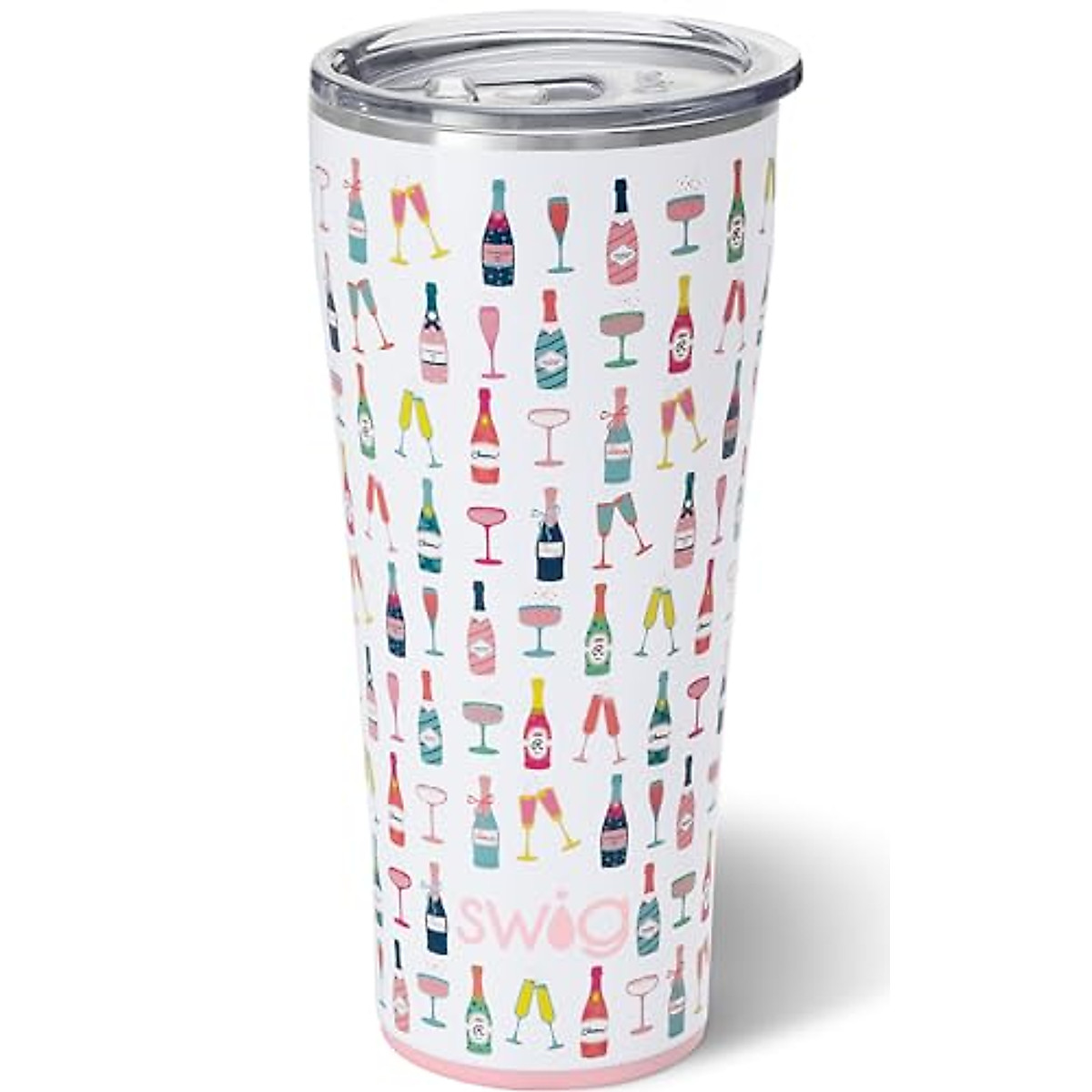 Swig Life 32oz Insulated Tumbler, Travel Coffee Tumbler with Lid, Cup Holder Friendly Travel Coffee Mug, Stainless Steel Thermos with Lid (Pop Fizz)