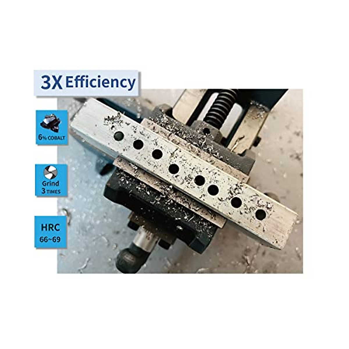 STROTON 6% Cobalt Drill Bits for Stainless Steel and Hard Metal (3/32 x 5PCS)