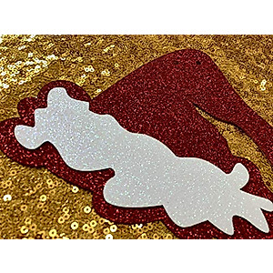 LeeSky Drink Up Grinches Banner Gold Glitter Grinch Christmas Decorations, The Grinch Party Decor, Merry Christmas Banner, Ugly Christmas Sweater Party Decor