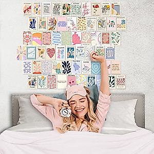Woonkit 60 PC Danish Pastel Room Decor, Posters For Room Aesthetic, Trendy Room Decor, Cute Preppy Bedroom Wall Collage Dorm Matisse Wall Art Prints Pictures Photo Collage Kit, Coconut Teen Girl Stuff (A - DANISH PASTEL)