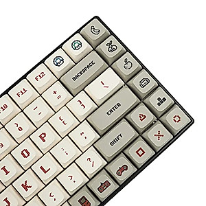 YMDK 146 Key Gameboy Dye Sub ZDA PBT Keycap Similar to XDA for MX Keyboard 104 87 61 Melody 96 KBD75 ID80 GK64 68（Only Keycap） (Gameboy)