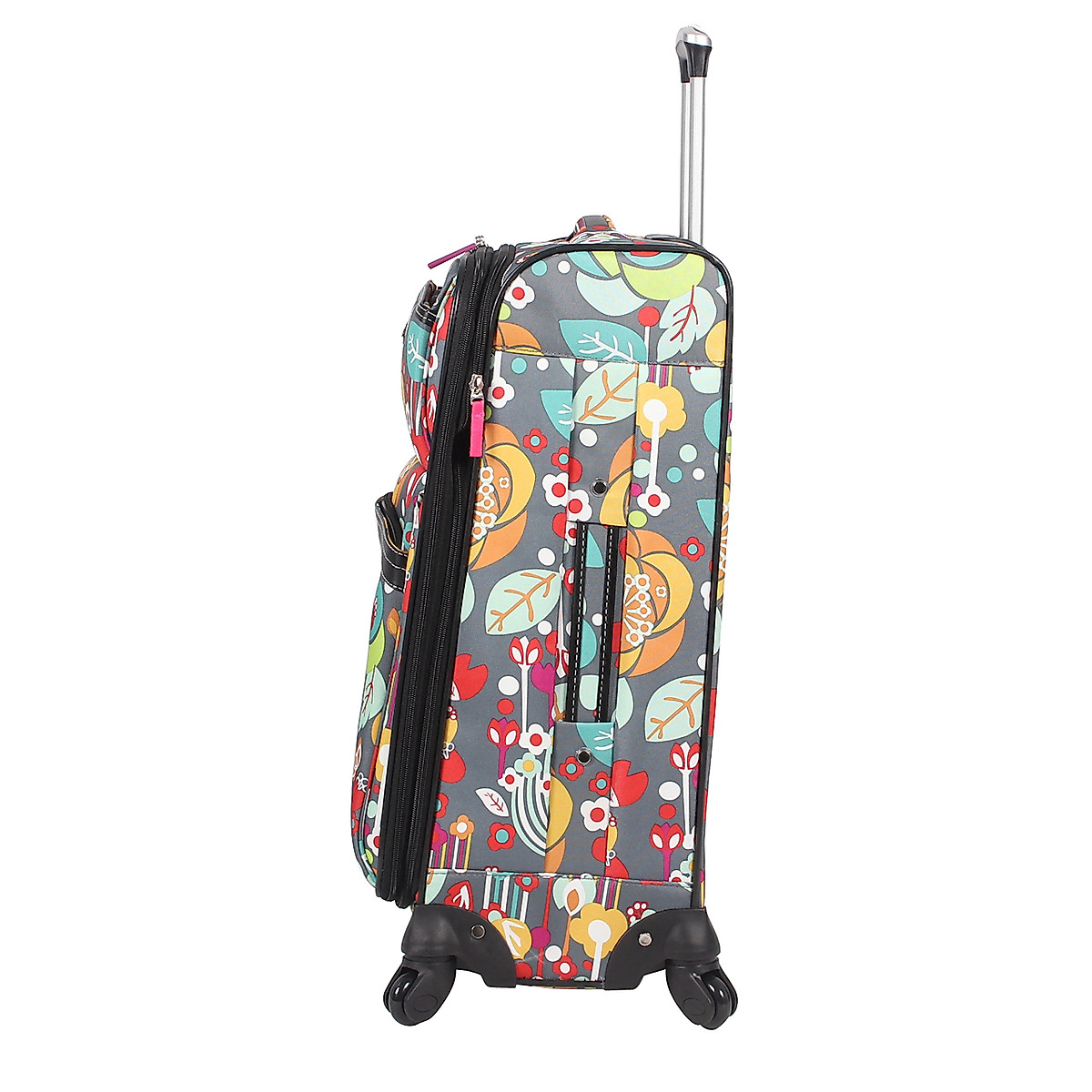 Lily Bloom Luggage 3 Piece Softside Spinner Suitcase Set Collection (Bliss)