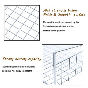 HOMOKUS Under Shelf Baskets for Storage, Carbon Steel Basket Under Cabinet Shelf, Welding Joints, Baking Finish, Easy to Install without Holes, 6 Pcs, White