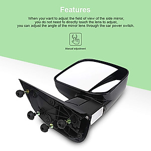 SCITOO Left and Right Side Mirrors fit for 2002 2003 2004 2005 2006 2007 2008 For Ford E150 E250 E350 E450 E550 Van(Pair Set) Manual Fold Non-heated Puddle Light Manual adjustment Mirrors FO1320253