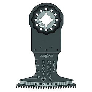 BOSCH OSL212JF 1-Piece 2-1/2 In. Starlock Oscillating Multi Tool Wood Curved-Tec Bi-Metal Xtra-clean Plunge Cut Blade for Applications in Cutting Hardwood