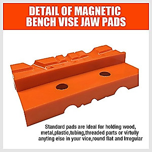 HORUSDY Vise Jaws, 4.5" Magnetic Retention Vice Jaw Pads, Universal Vise Soft Jaws
