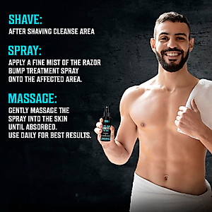 Viking Revolution Razor Bumps Treatment for Men Ingrown Hair Removal - After Shave for Men Ingrown Hair Serum - Salicylic Acid Bump Stopper Ingrown Hair Treatment for Men Razor Burn Treatment for Men