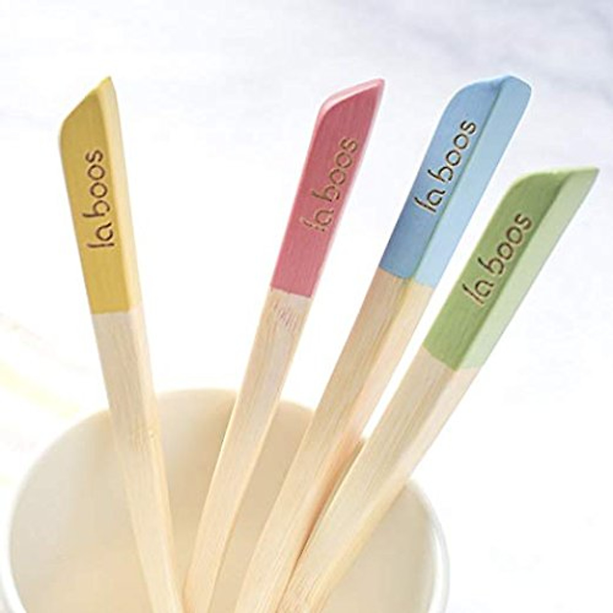 laboos Best Nature Manual Color Bamboo Toothbrush, New Extra Soft Compact Bristle Toothbrush,Best Biodegradable Toothbrush for Gingivitis and Sensitive Teeth. (4 PCS)
