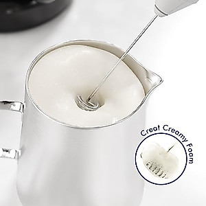 Electric Milk Frother Handheld, Battery Operated Whisk Beater Foam Maker for Coffee, Cappuccino, Latte, Matcha, Hot Chocolate, Mini Drink Mixer, No Stand, Galaxy