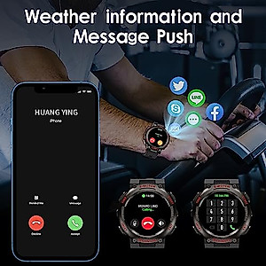 Kingstar Smart Watches for Men - 1.32" Full Touch Smart Watch for Android iPhone | IP67 Waterproof Fitness Tracker Outdoor Bluetooth Watch with Heart Rate Sleep Monitor AI Voice (Answer/Dial Calls)
