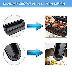 XYK Drip Tray Pan Grease Catcher Replacement and 2 Pcs Grill Spatula Scraper for George Foreman Grill…