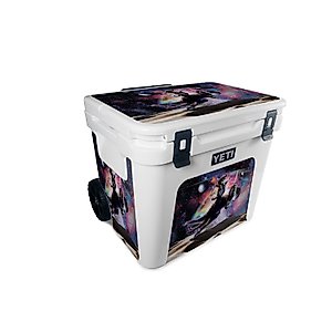 MightySkins Skin Compatible with Yeti Roadie 60 Wheeled Cooler - Jurassic Space Cat | Protective, Durable, and Unique Vinyl Decal wrap Cover | Easy to Apply and Change Style | Made in The USA