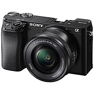 Sony Alpha a6100 Mirroless Digital Camera with E PZ 16-50mm OSS Lens + A-Cell Accessory Bundle Includes: 2 Pack SanDisk 64GB Memory Card + Backpack + Slave Flash + Much More