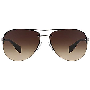 Prada Linea Rossa Men's PS 56MS Sunglasses Gunmetal/Brown Gradient 62mm