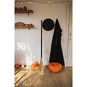Medoore 2 Pack Halloween Witch Broom Plastic Witch Broomstick Cosplay Broom Props, Realistic Wizard Flying Broom Stick Accessory