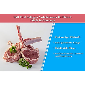 SMI - 5 inch Solingen Boning Knife Straight Meat Knife Professional Sharp Kitchen Knife Solingen Knife - Made in Germany