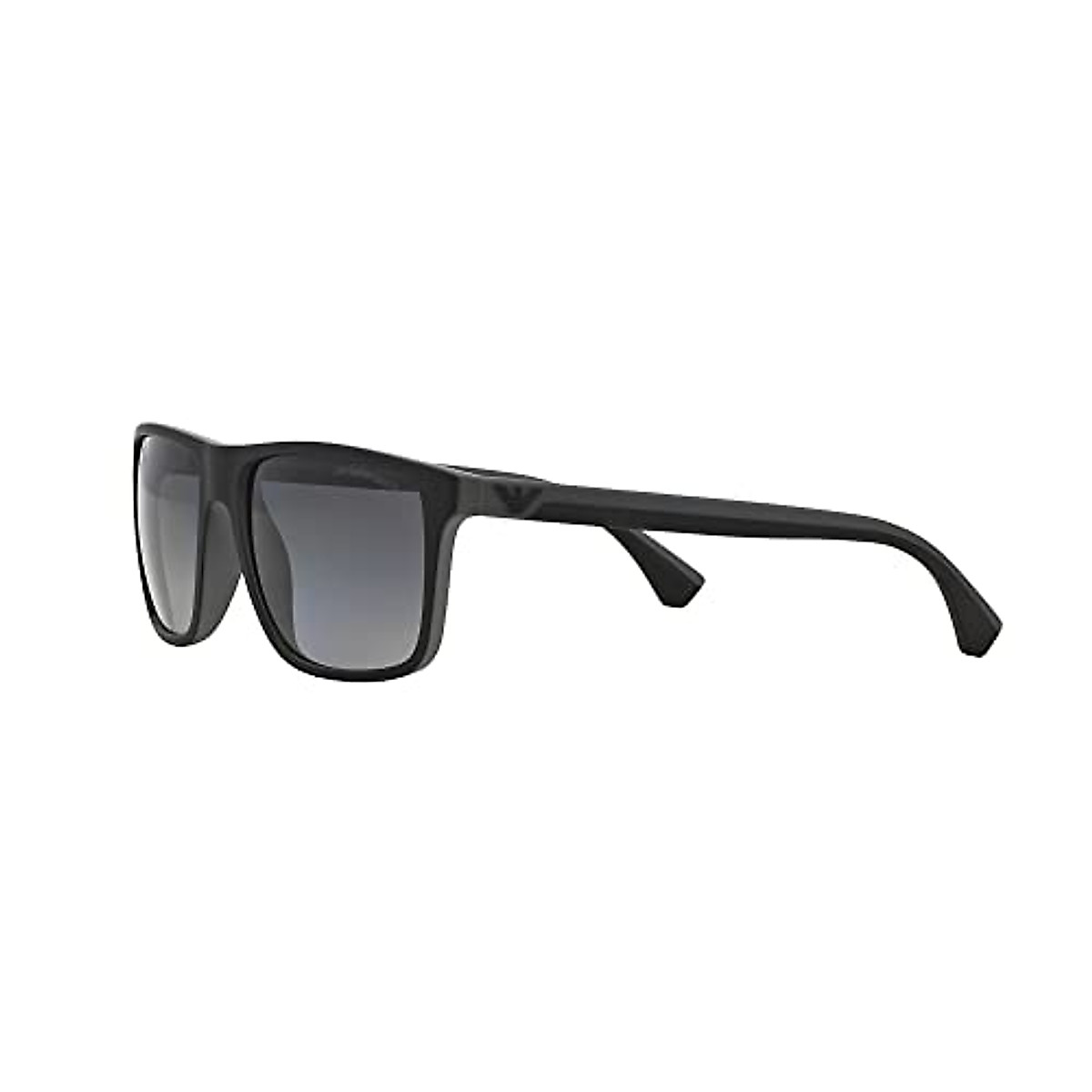 Emporio Armani Men's EA4033 Square Sunglasses, Black/Grey Rubber/Polarized Grey Gradient, 56 mm