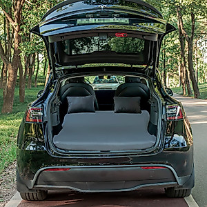 Zenosyne Car Mattress for Tesla Model Y, Car Bed Mattress, Car Camping Mattress, Car Sleeping Pad for Tesla Model Y, CertiPUR Memory Foam with Free Sheet and Pillows