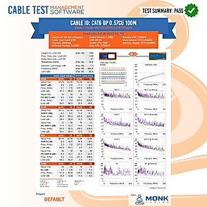 MONK CABLES | CAT6 Plenum Cable 1000ft | 100% Pure Copper | UTP, 23AWG, 550MHz | DSX-8000 Certified | Most Certified Cable of The Whole Market (Blue)