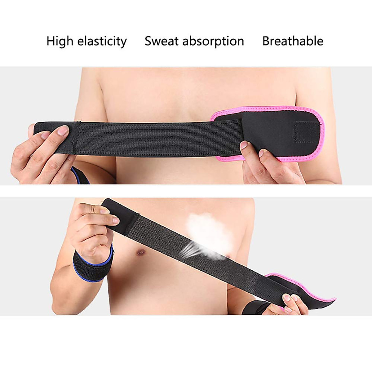 Wrist Brace, Compression Wrist Strap Support Wrist for Men & Women, Youth & Elderly, Boys& Girls, One Size Adjustable, Sports Wristband 1 PCS (Pink)